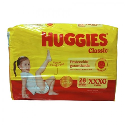 HUGGIES CLASSIC*JUMBO x28un XXXG